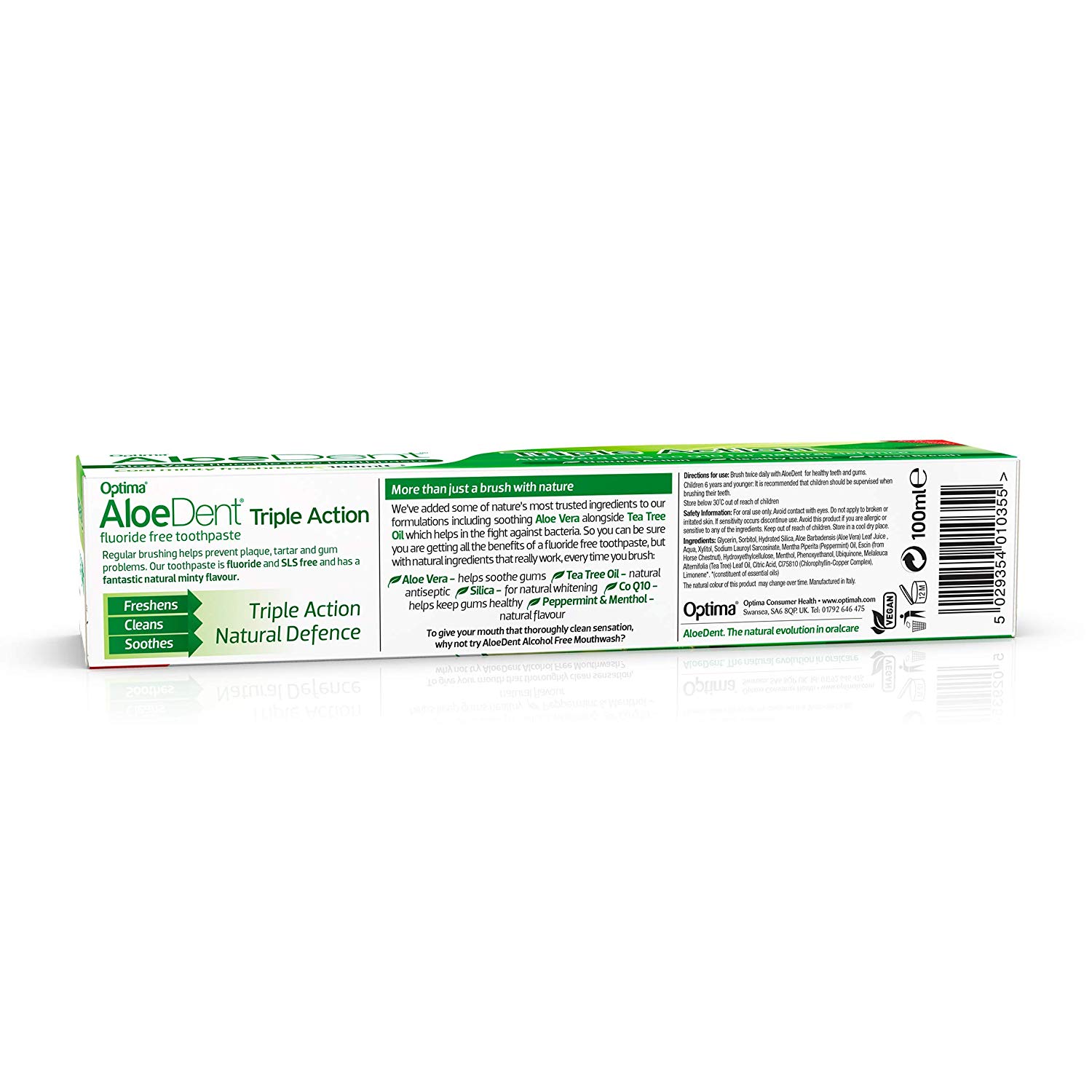 Aloedent Triple Action Aloe Vera Fluoride Free Toothpaste – 3 x 100 ml ...