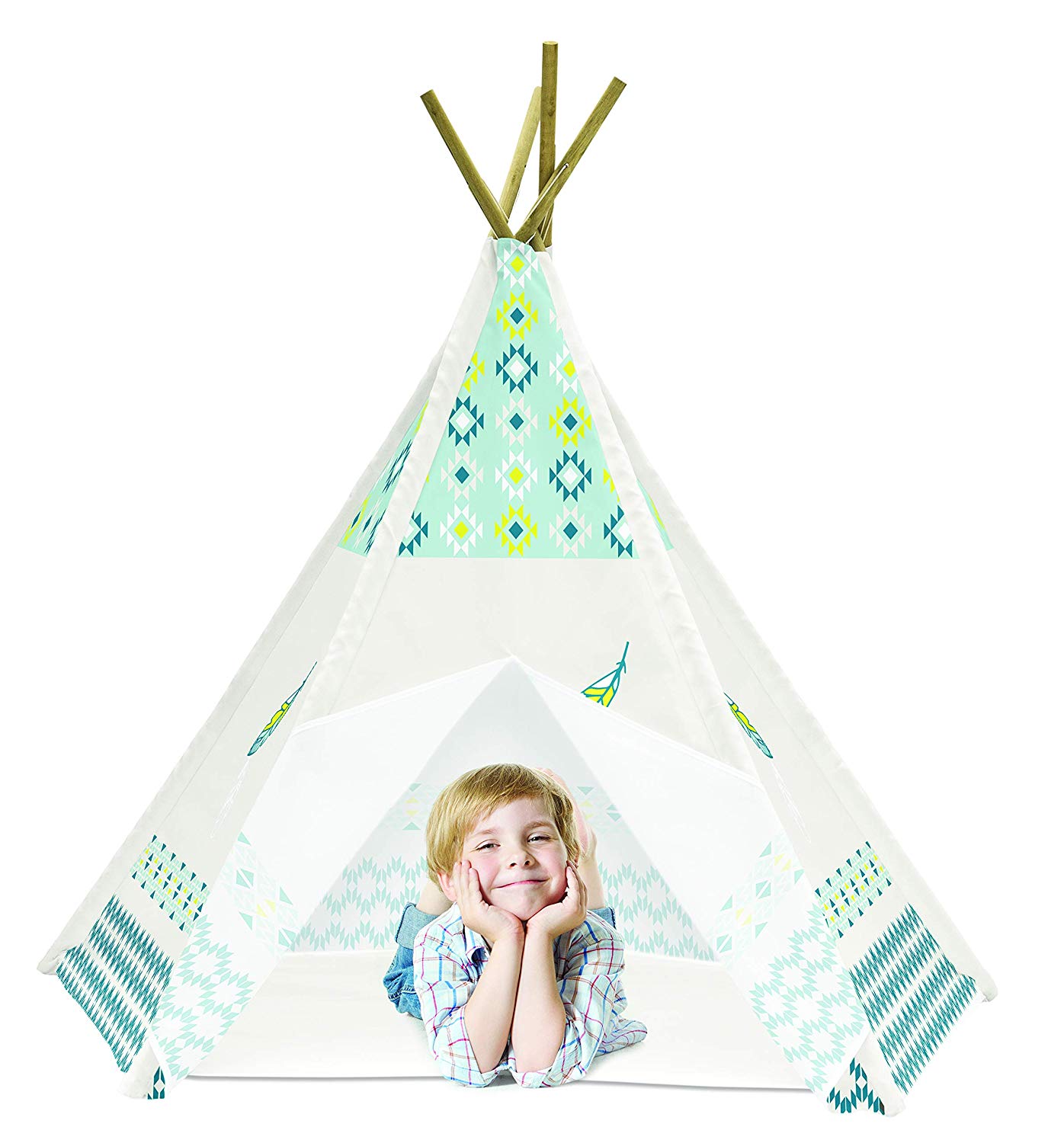 Achoka Indian Tipi for Children Feather Design – BigaMart
