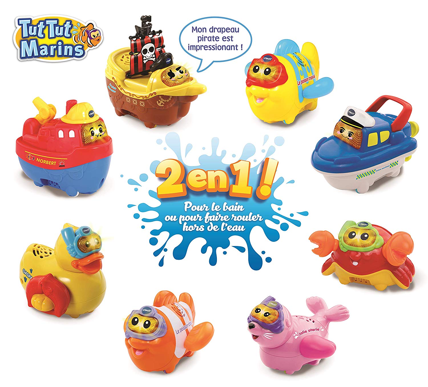 VTech – 80-245405 – Tut Tut Marine Boats – BigaMart