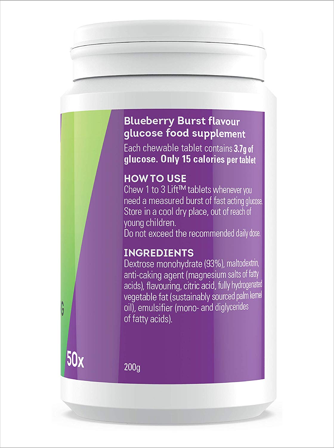 Lift | Fast-Acting Glucose Chewable Energy Tablets | Blueberry | 6 Pack ...