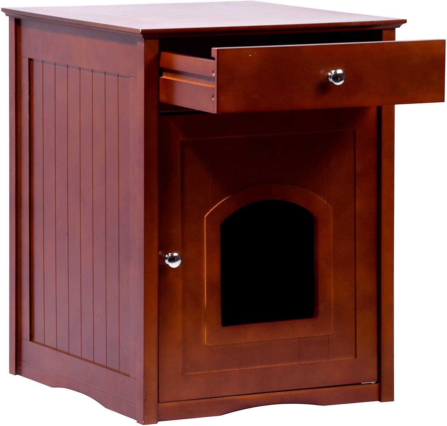 dobar ‘Mohrle 35272 Designer Cat Cabinet with Drawer, Brown – BigaMart