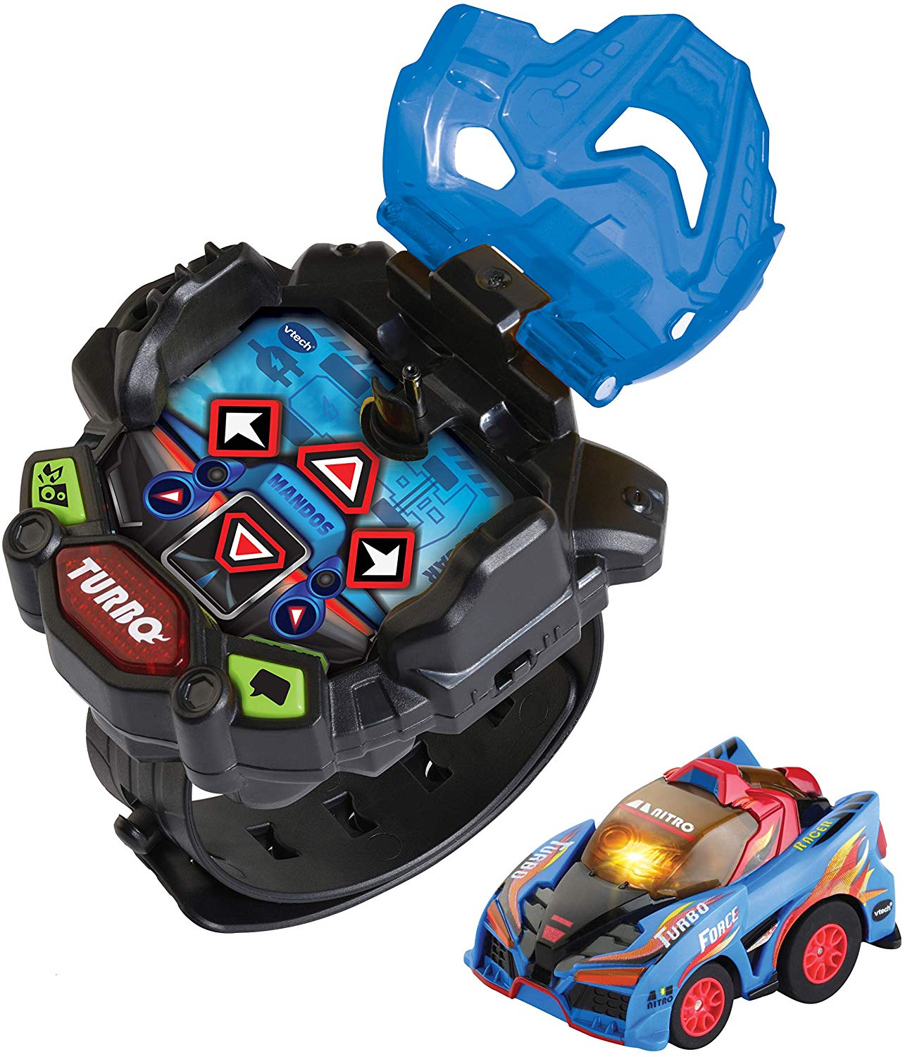 VTech Turbo Force Racer Blue Mini Car Rechargeable Remote Control ...