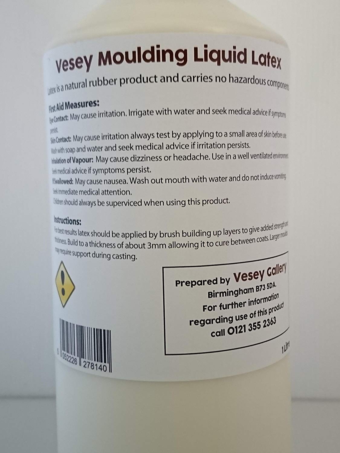 Liquid Latex 1 litre. For Mould Making and Prosthetic Costume – BigaMart