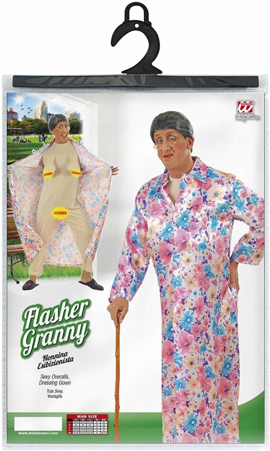 Mens Flasher Granny Costume Large UK 42/44″ for Stag Party Weekend ...