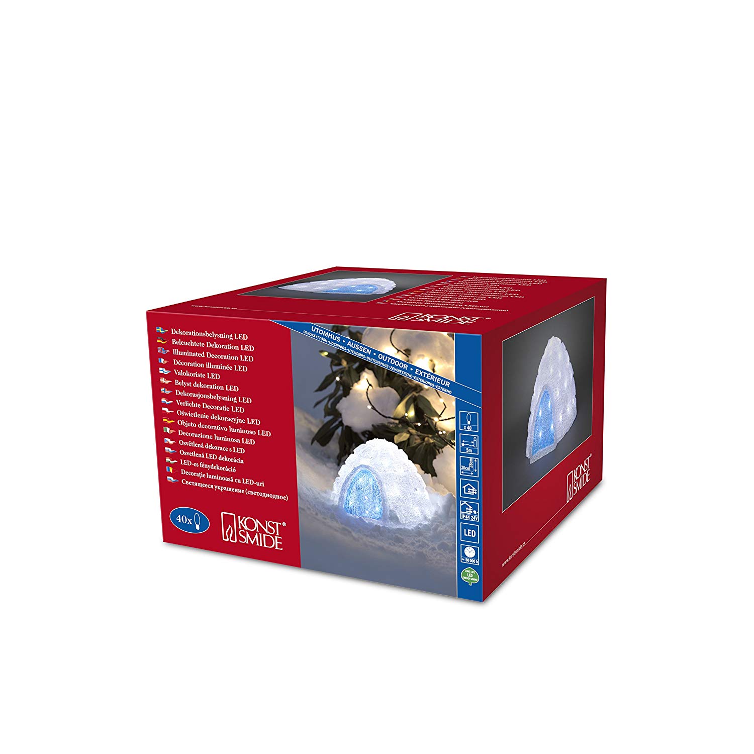 Konstsmide 6176-203 LED Acrylic Decoration “Igloo” / Outdoor (IP44 ...