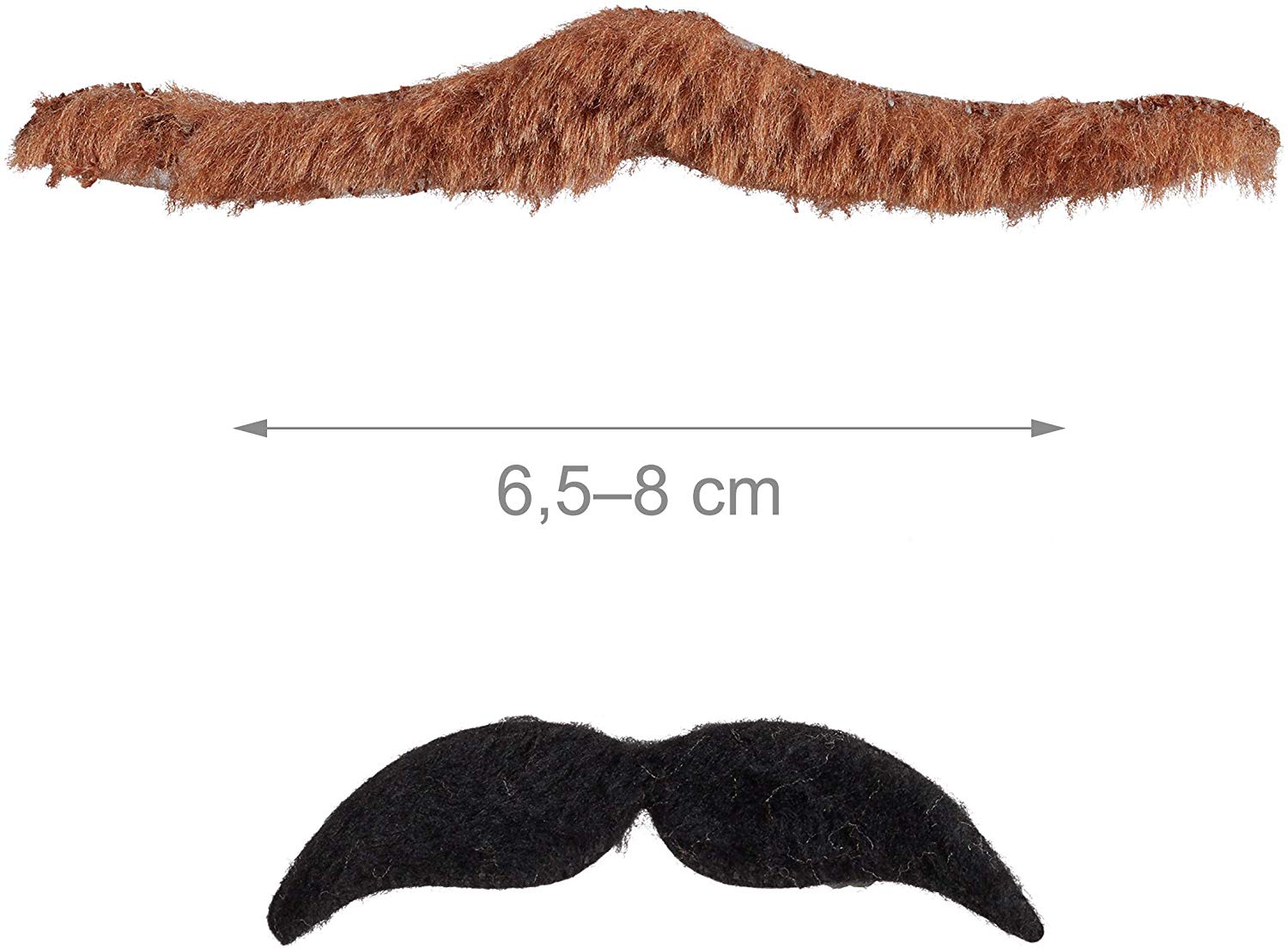 Relaxdays Set of 32 Adhesive Moustaches & Beards, Costume Accessory ...