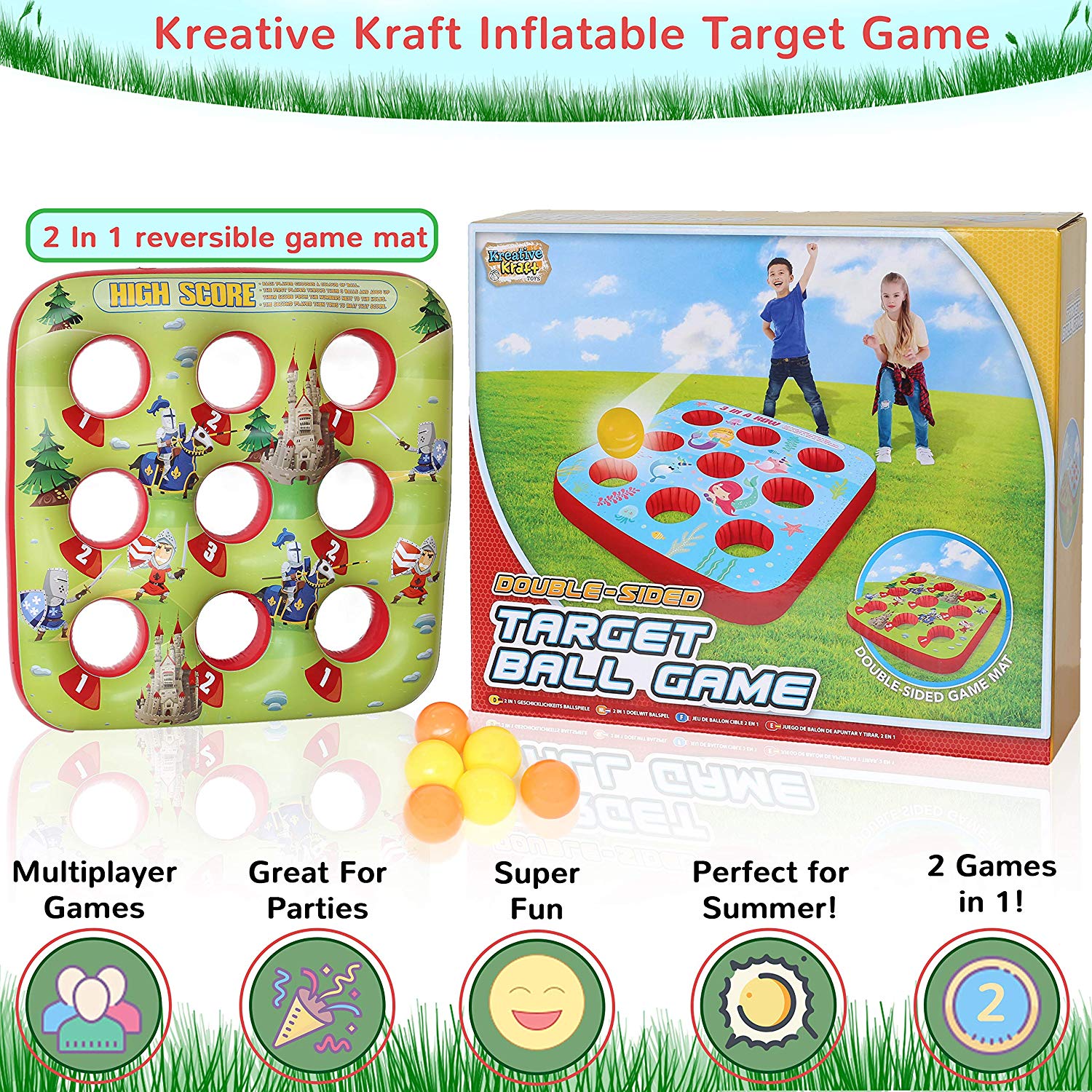 Kreative Kraft Target Ball Inflatable Game for Children Party Outdoor ...