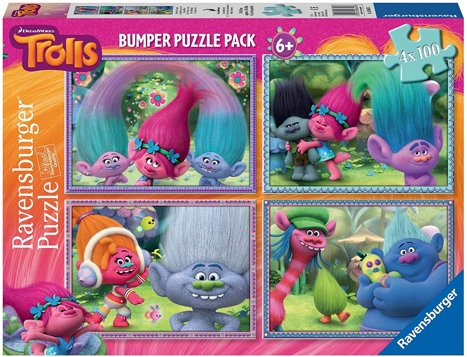 Trolls 4 X 100 Piece Jigsaw Puzzle Bumper Pack – BigaMart