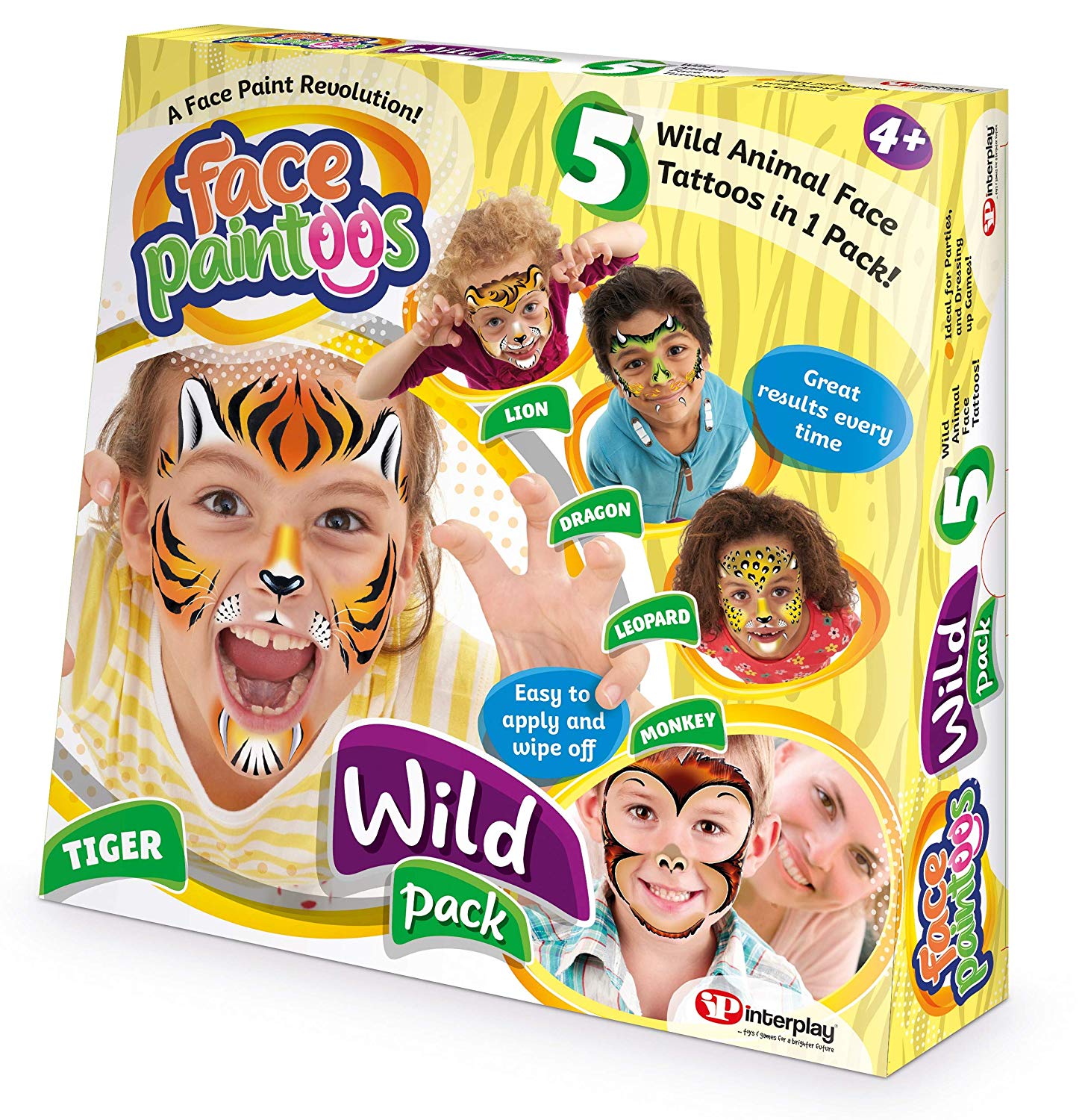 Face Paintoos FP001 Wild Pack Face Paint, Multi – BigaMart