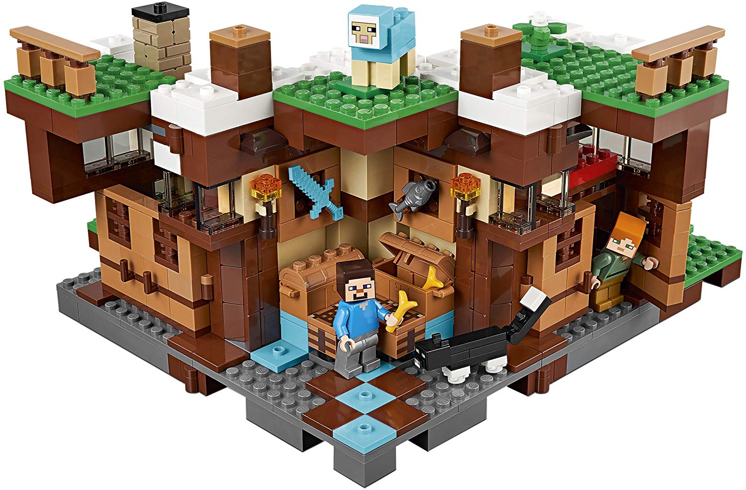 LEGO UK Minecraft 21134 “The Waterfall Base Building Set – BigaMart