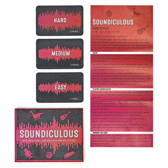 Soundiculous: The Hilarious Pocketsize Party Game of Ridiculous Sounds ...