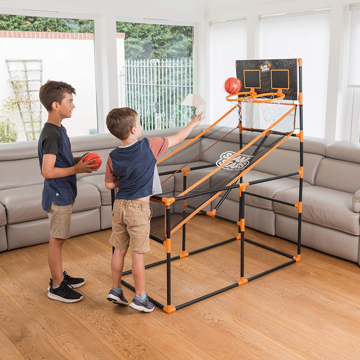 Slam Stars TY6005 Kids Basketball Game, 2 Player Indoor Outdoor Set ...