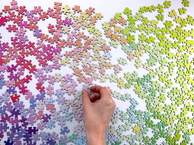 Cloudberries Gradient Puzzle: Cool Jigsaw Puzzle for Grown Ups and ...