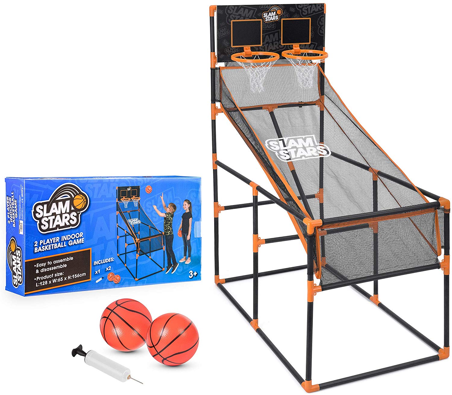 Slam Stars TY6005 Kids Basketball Game, 2 Player Indoor Outdoor Set ...