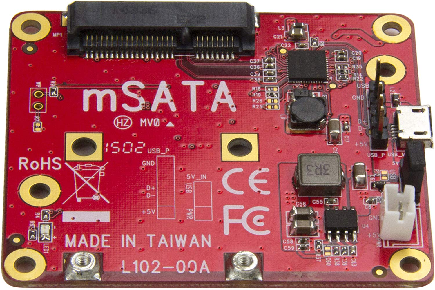 StarTech PIB2MS1 USB to mSATA Converter for Raspberry Pi and ...