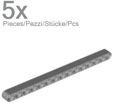 LEGO TECHNIK Technic Lift Arm 1×15 Knobs in New 5 Pieces Light Grey ...