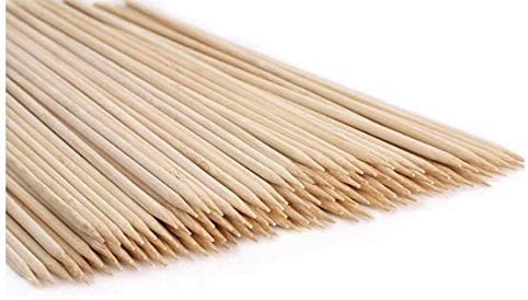 TWB Bamboo Sticks 40cm x100 Wooden Skewers Sticks Extra Long Strong For ...