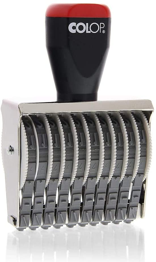 COLOP 07010 Rubber Numbering Stamp | 108877 | 7mm 10 Band Number Stamp ...