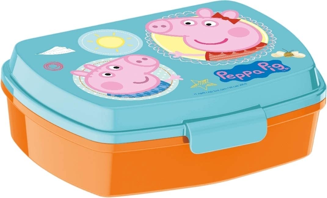 Peppa Pig Sandwich Box Snack Box Container | Lunchbox | 16 x 12 x 5 cm ...