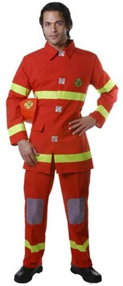 Dress Up America Adult Red Fire Fighter Costume – BigaMart