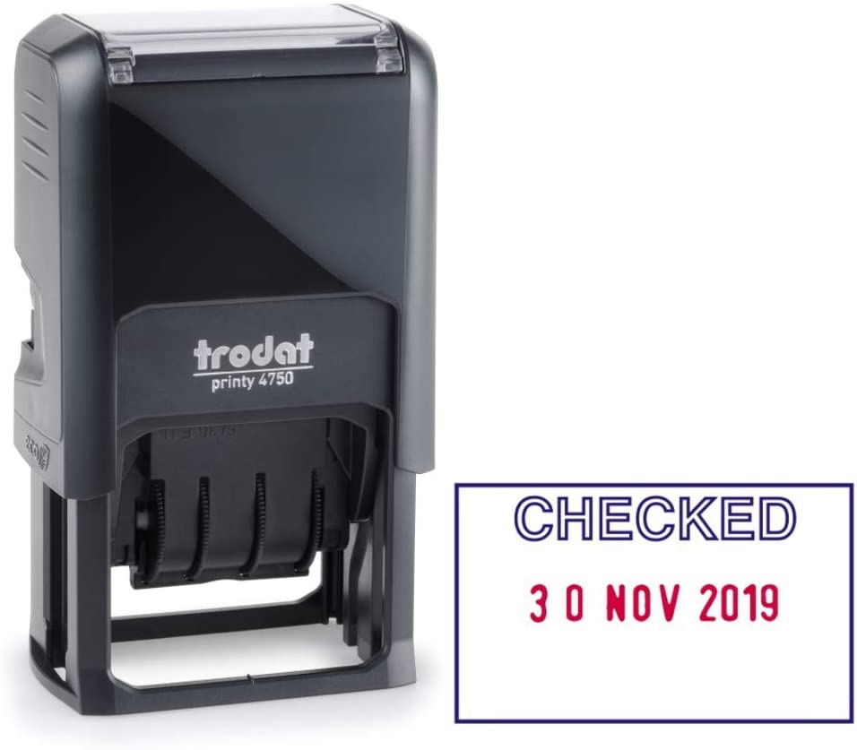 Trodat Printy 4750 Dater Stamp with English Phrase CHECKED – Self ...