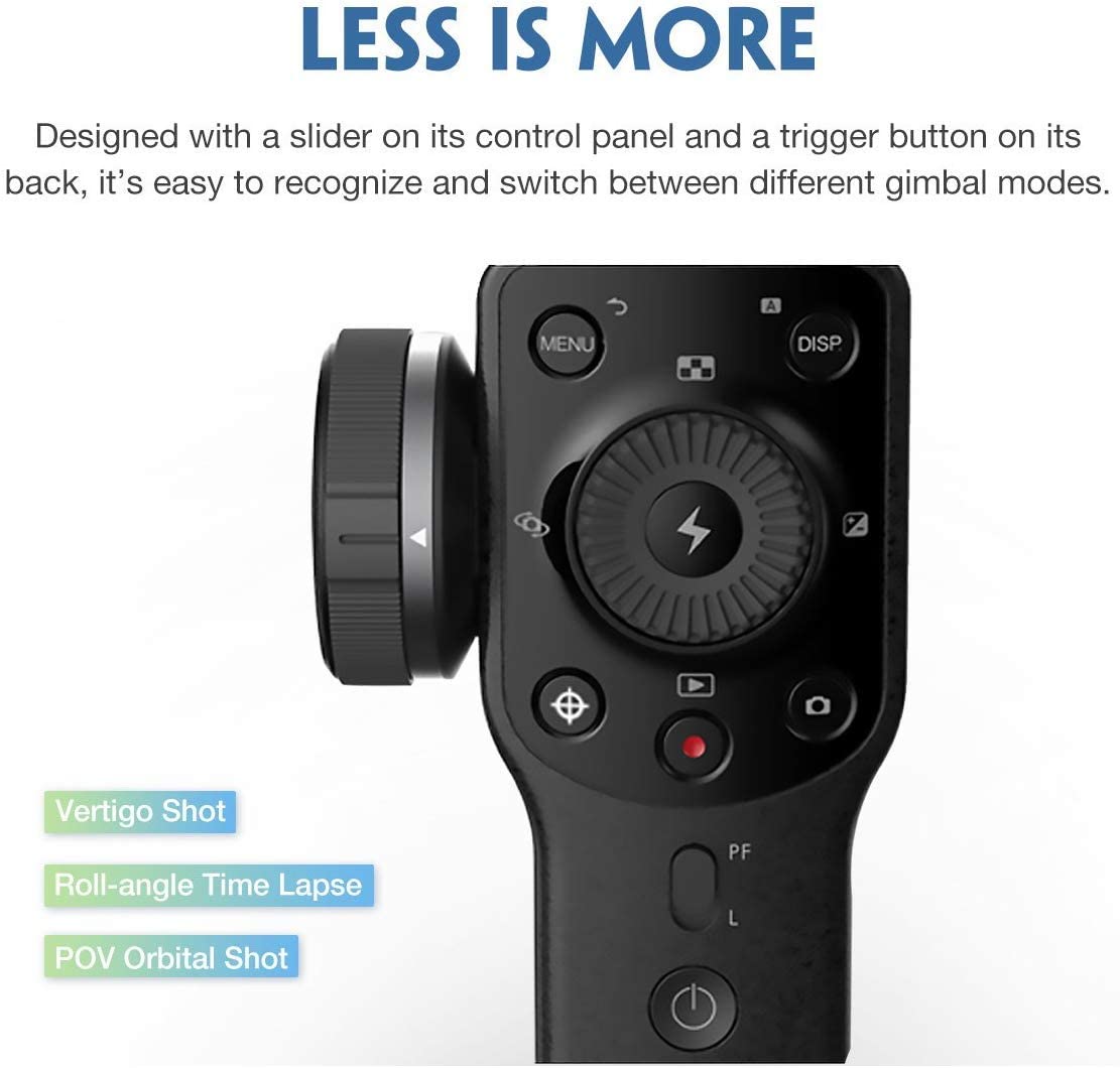 Zhiyun Smooth 4 3-Axis Handheld Gimbal Stabilizer, Focus Pull & Zoom Capability (Samsung Not ...