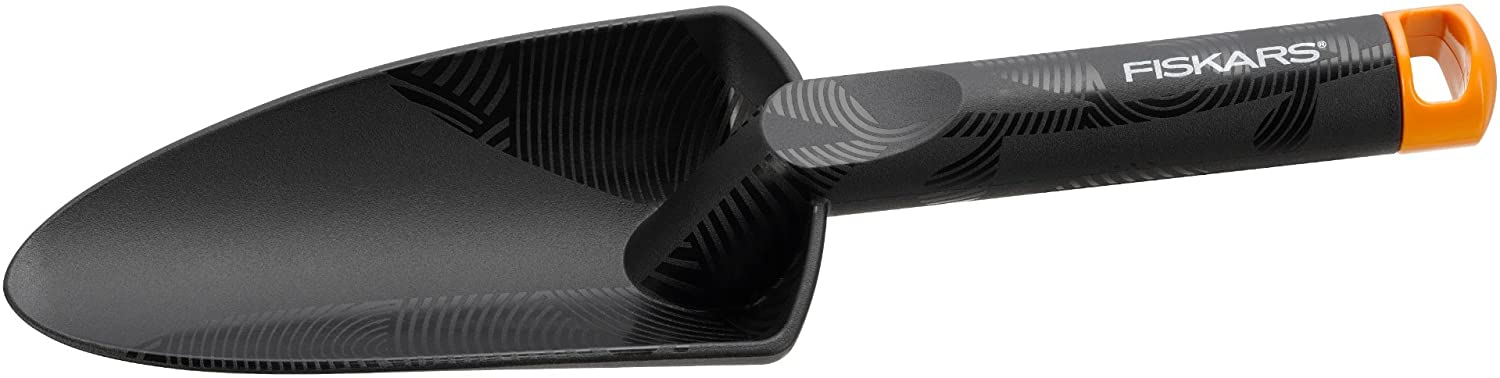 Fiskars Solid Planters Trowel, Length: 29 cm, Fibreglass reinforced synthetic material, Black ...