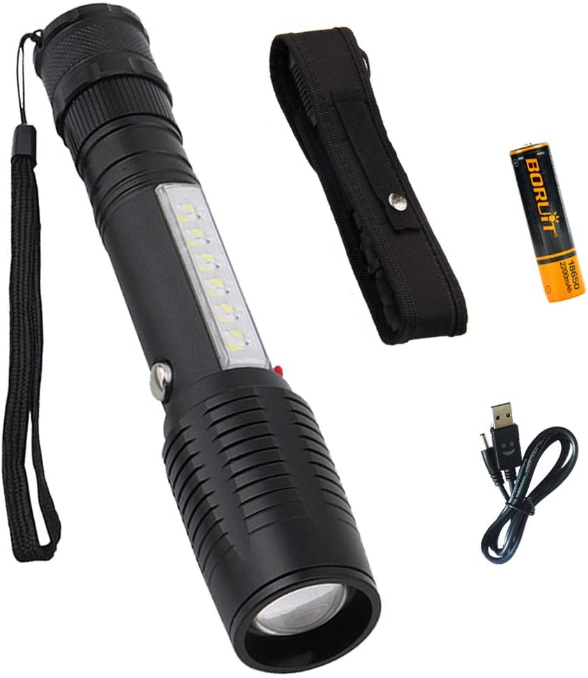 LED Torch Flashlight, Adjustable Focus Ignition Waterproof Torch, Super ...