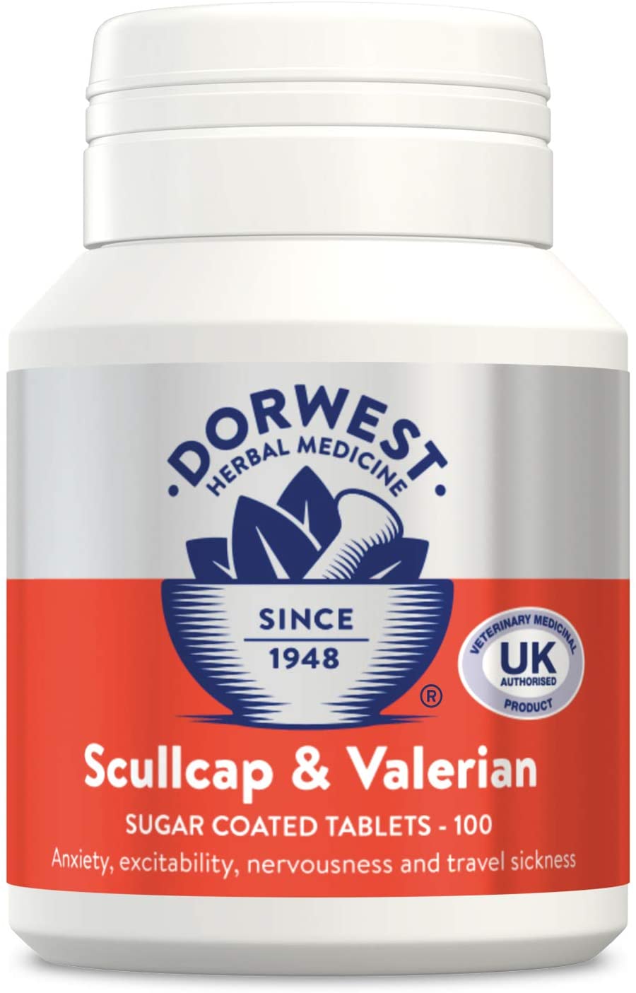 Dorwest Herbs Scullcap & Valerian Calming Tablets for Dogs and Cats ...