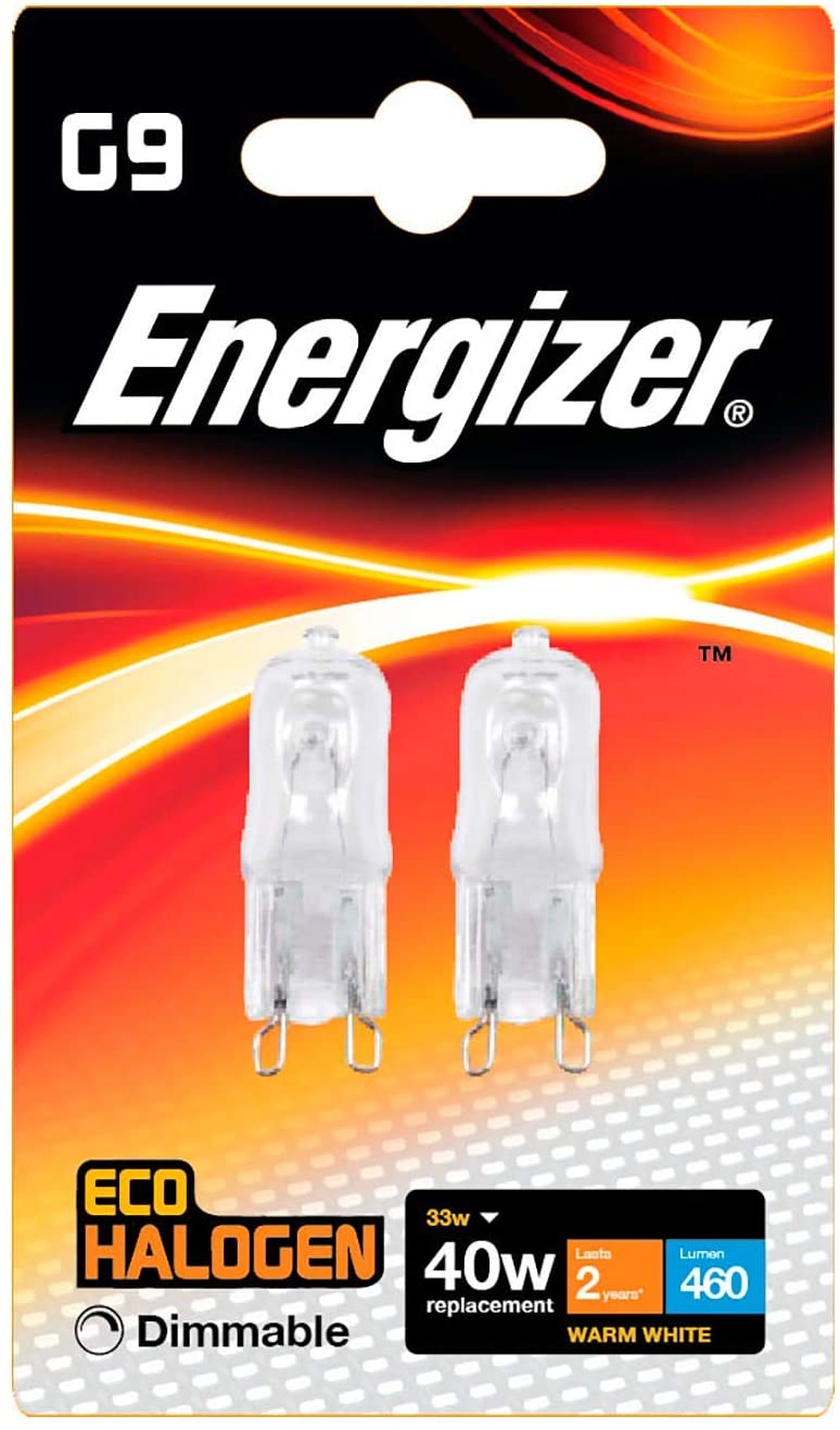 10Pack Energizer G9 33W = 40W 240V Dimmable 460 Lumen D Rated Safety ...
