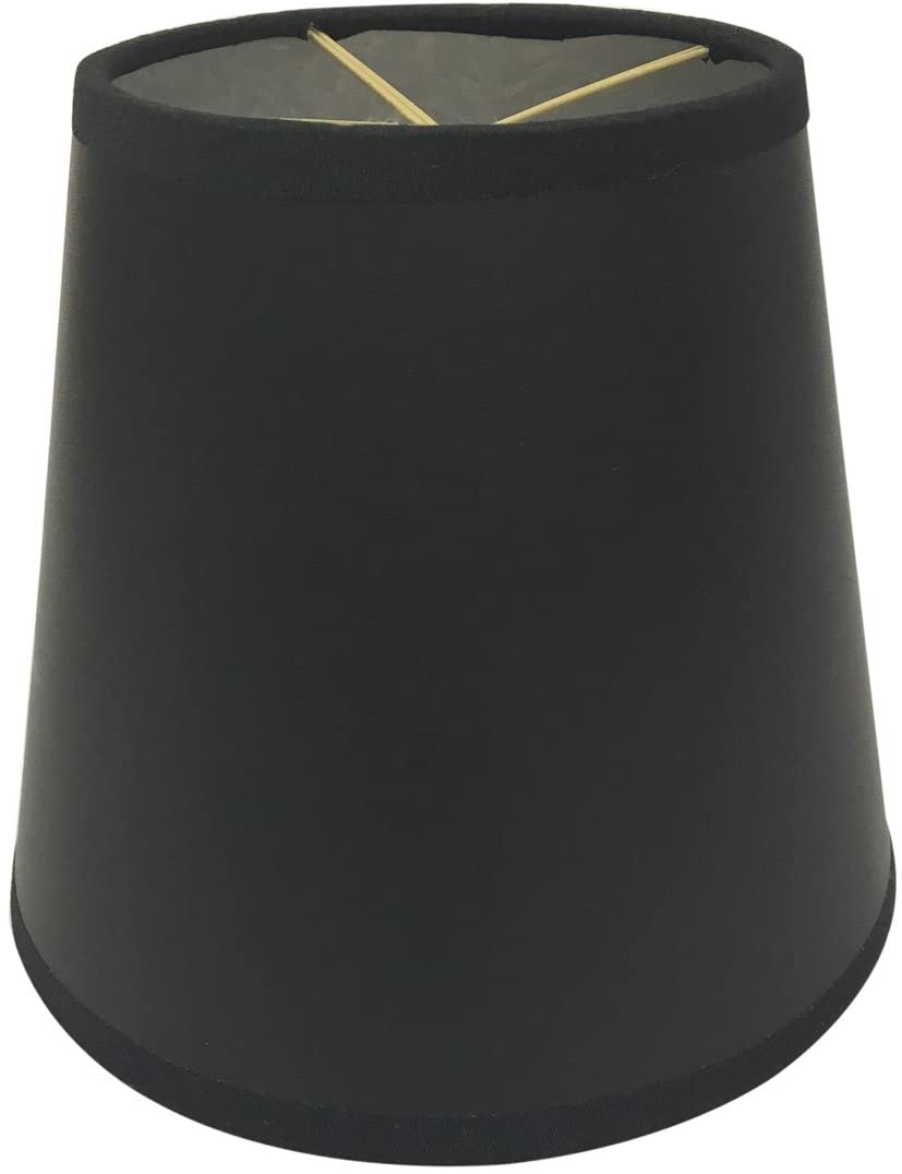 Royal Designs 6″ Parchment Empire Black Chandelier Lamp Shade, 4 x 6 x ...