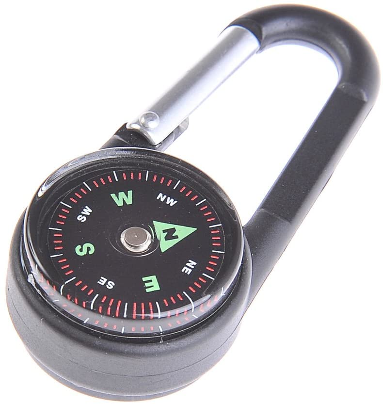 Huntington Clip Compass: Small Carabiner Compass with thermometer ...