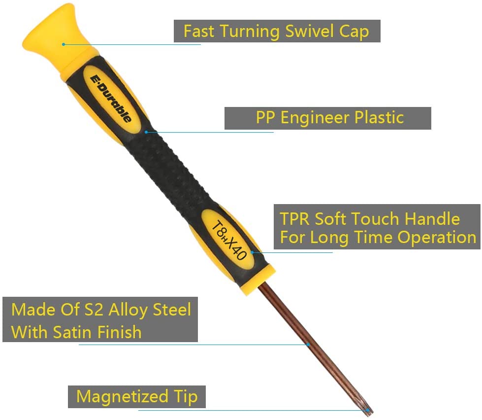 Eble T8 T8H Torx Screwdriver, TR8 Security Screwdriver Set for Xbox One ...