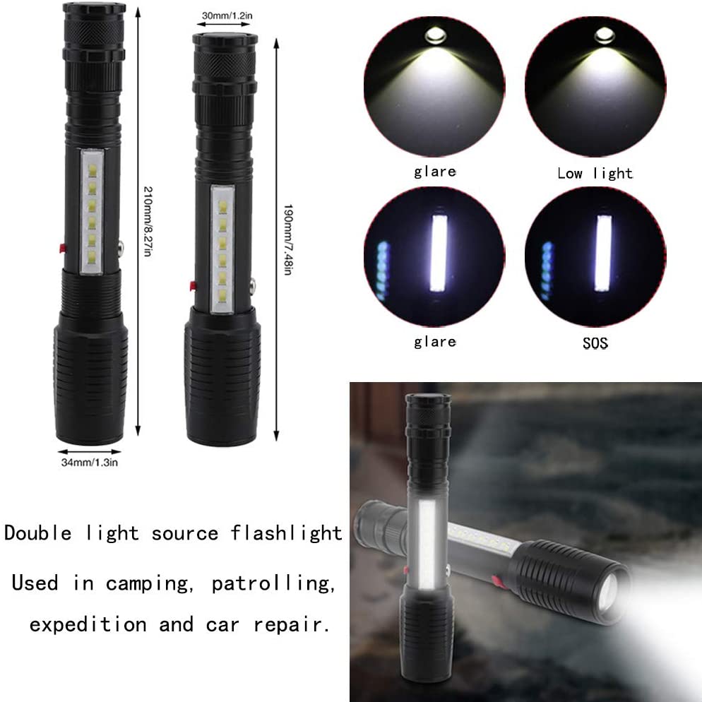 LED Torch Flashlight, Adjustable Focus Ignition Waterproof Torch, Super ...