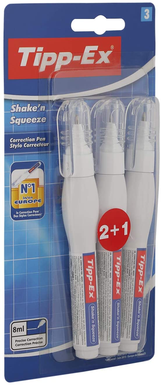 Tipp-Ex ‘Shake’n Squeeze’ Premium Correction Pens, High Quality Opaque ...