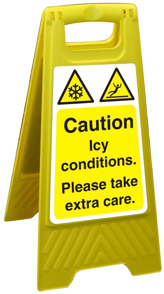Seco Caution ICY Conditions. Please Take Extra Care Floor Standing Sign ...