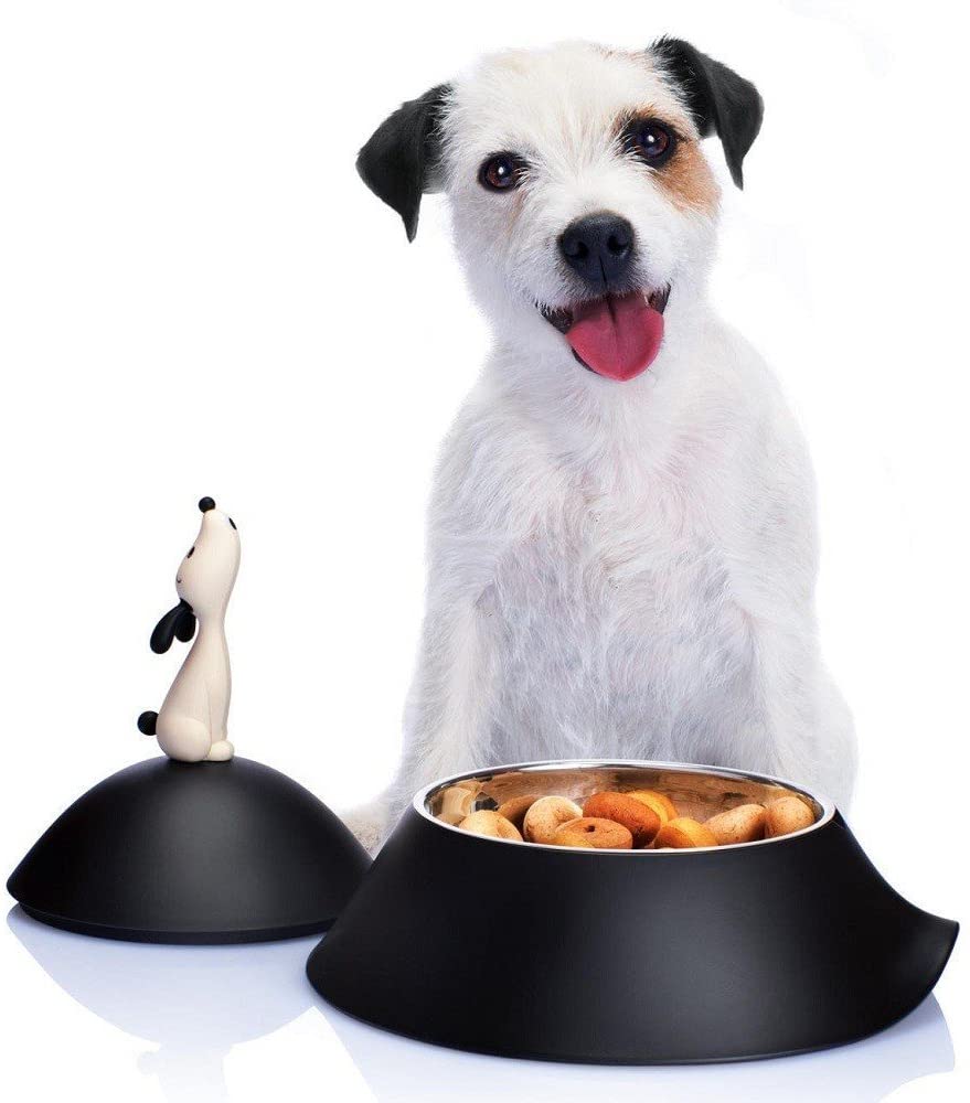 Di Alessi Lulà Dog Bowl with Lid in 18/10 Stainless Steel and ...