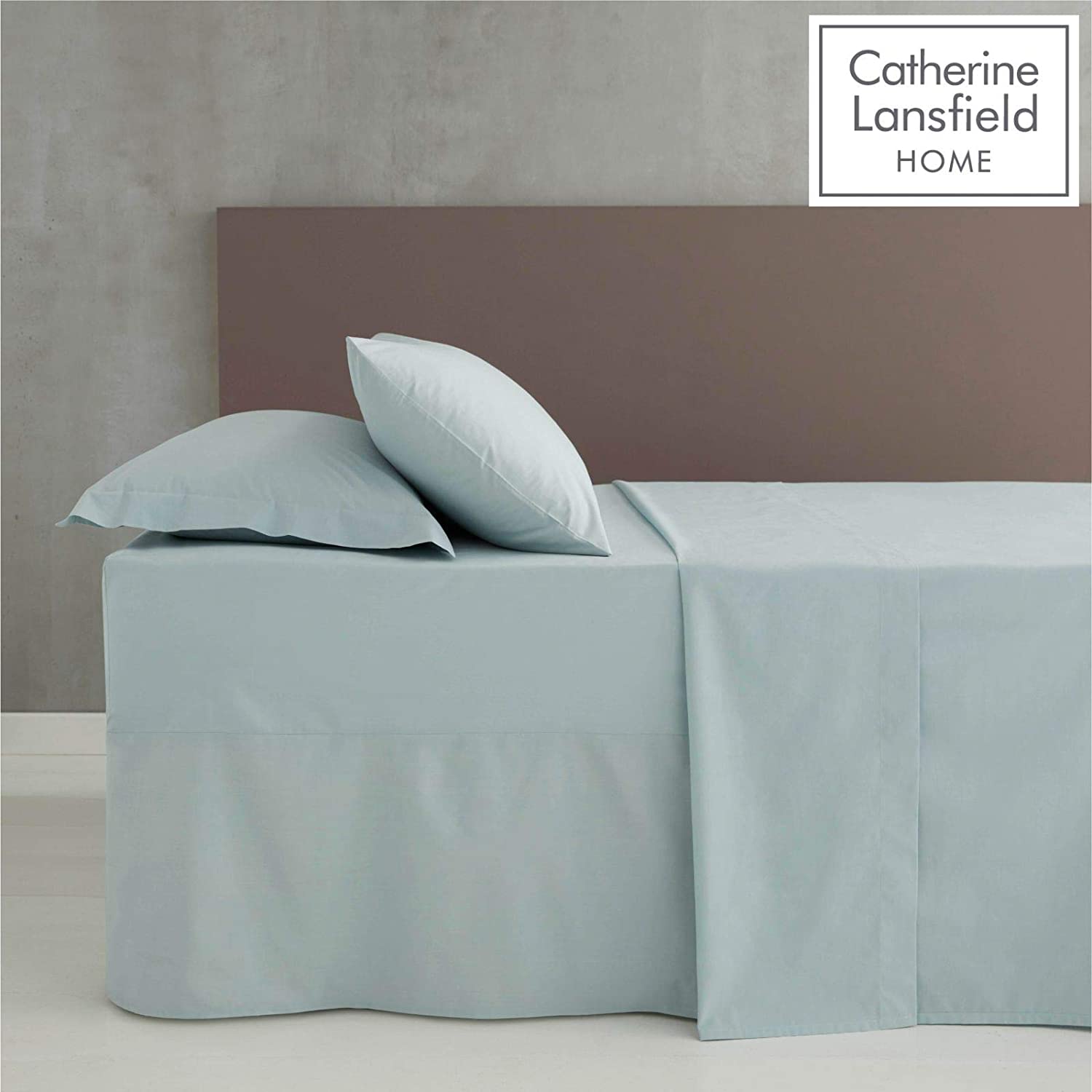 Catherine Lansfield Easy Iron Percale King Platform Valance Sheet Duck ...