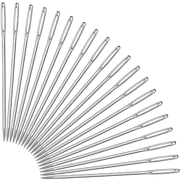 Needles with Large Eyes, 40 Pieces 2 Inch Sharp Point Needles Sewing ...