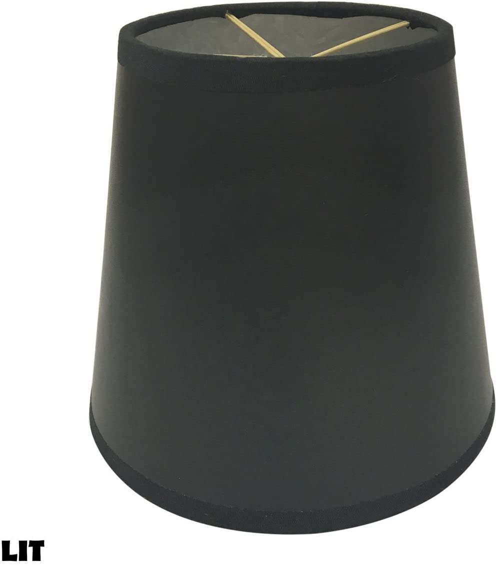 Royal Designs 6″ Parchment Empire Black Chandelier Lamp Shade, 4 x 6 x ...