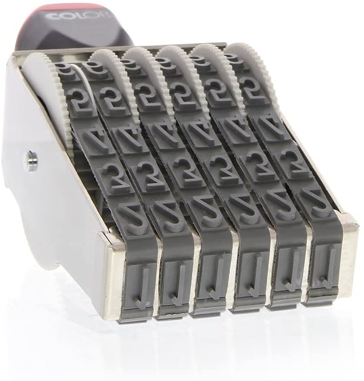 COLOP 12006 12mm 6 Band Rubber Numbering Stamp – BigaMart