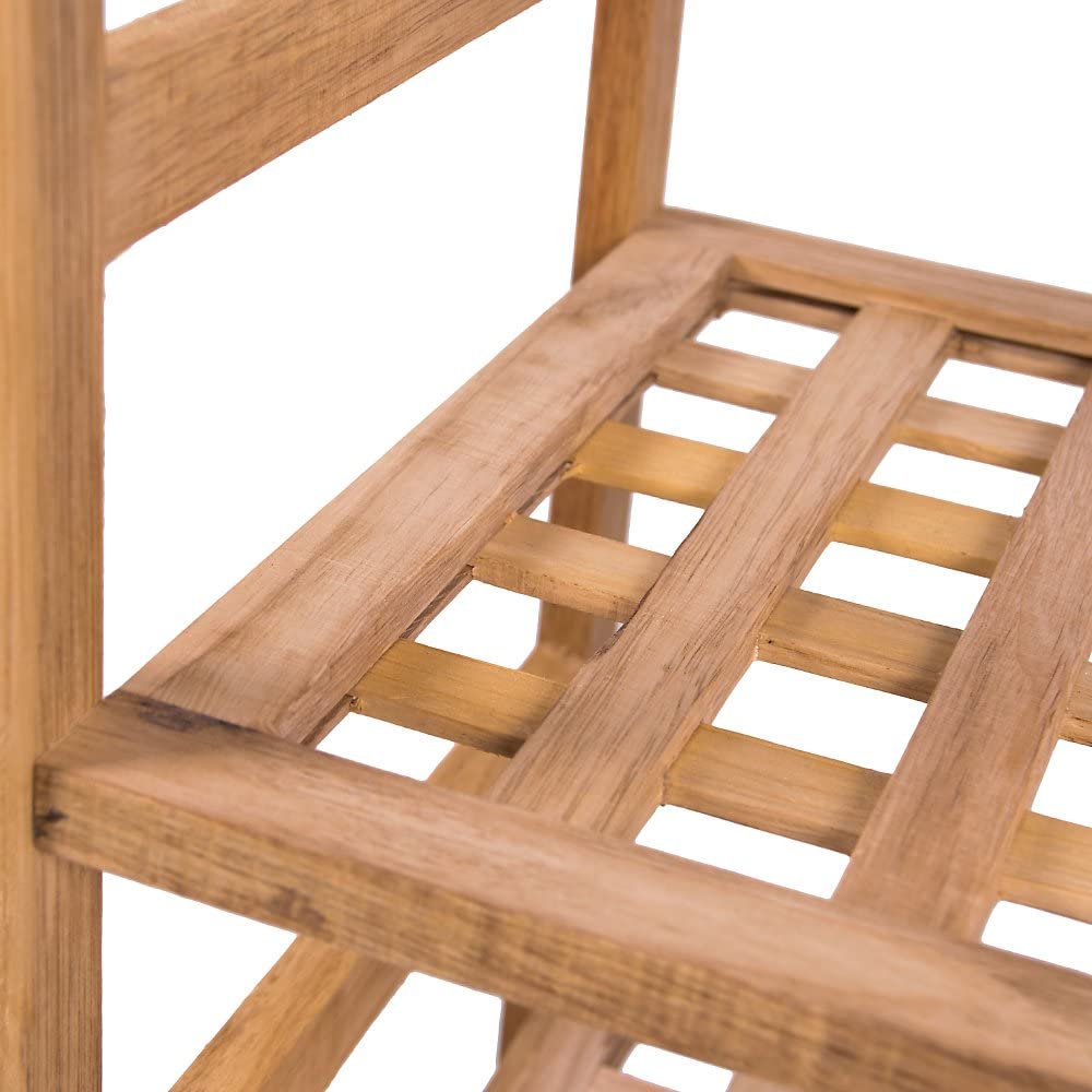 Home Vida 2 Tier Criss Cross Wood Storage Organiser Shoe Stand Rack ...