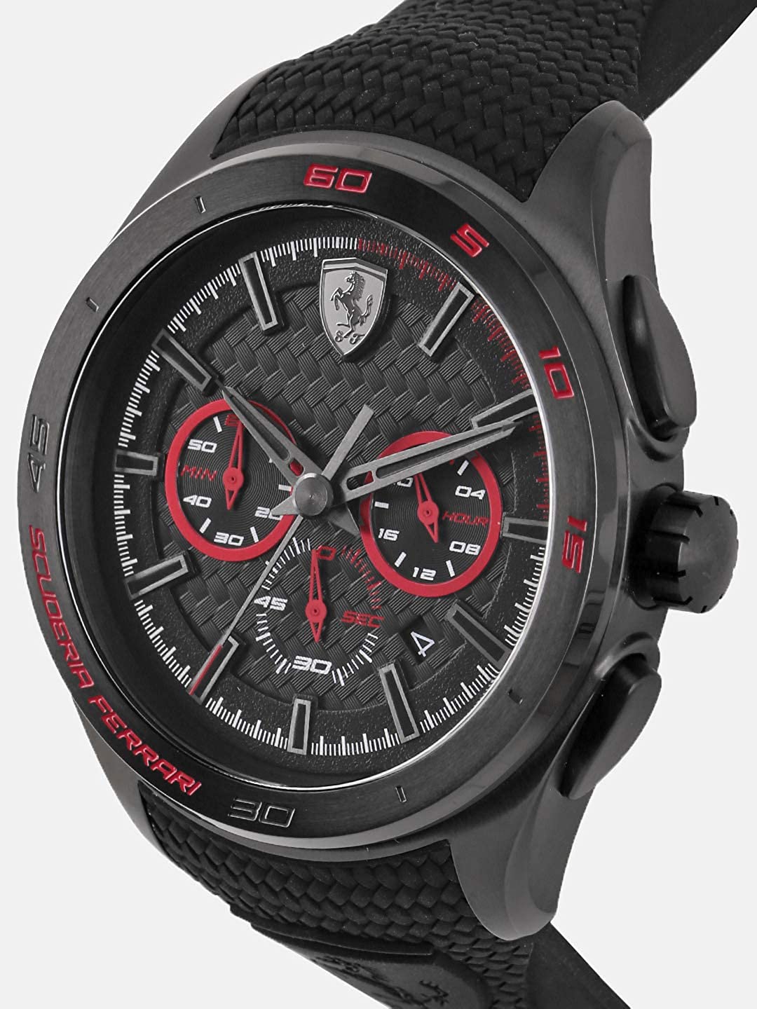 Scuderia Ferrari Mens Quartz Watch, Analogue Classic Display and ...