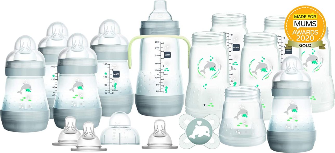 MAM Easy Start Self Sterilising Anti Colic Starter Set, Newborn Bottle ...