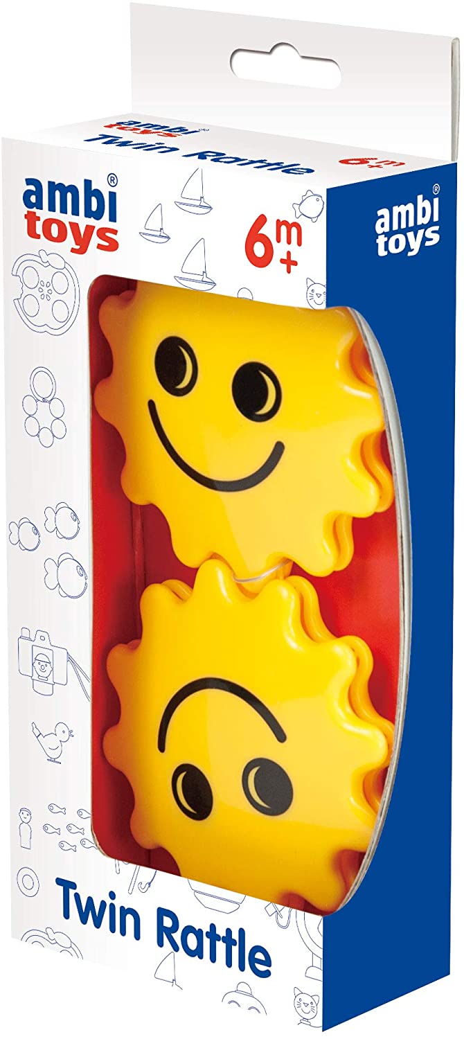 Ambi Toys, Twin Rattle, Baby Rattle Toy, Ages 6 Months Plus – BigaMart