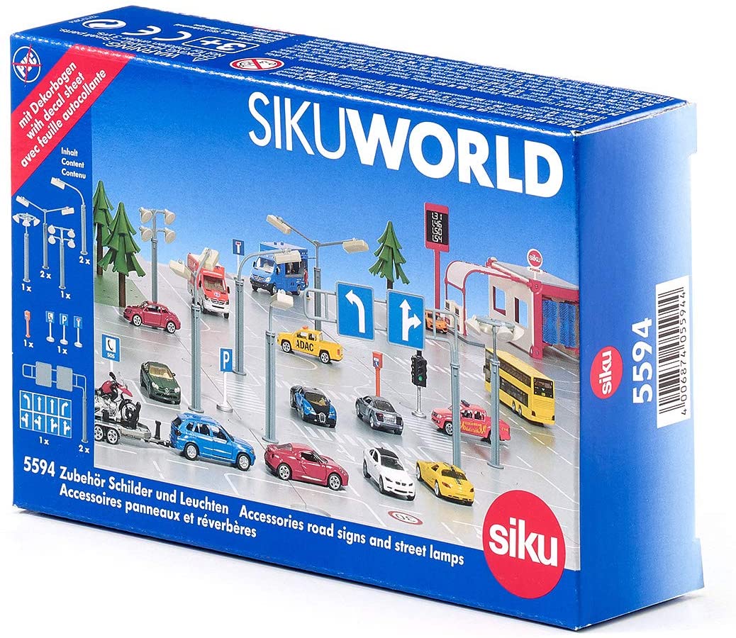 SIKU 5594 World Road Signs and Street Lamps Accessory Set ...