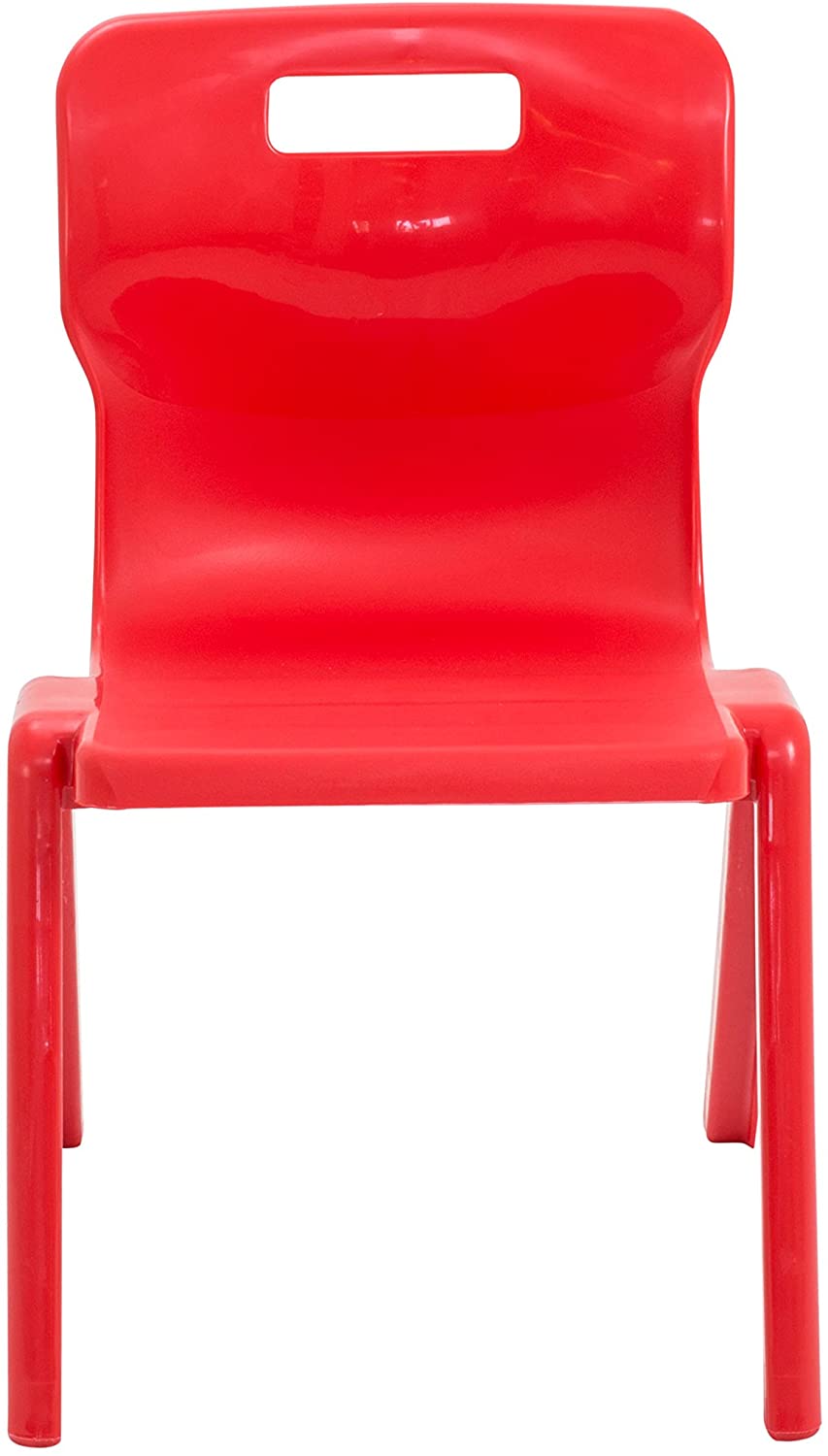 Titan One Piece Classroom Chair, Plastic, Red, Size 4 for Ages 8-9 ...