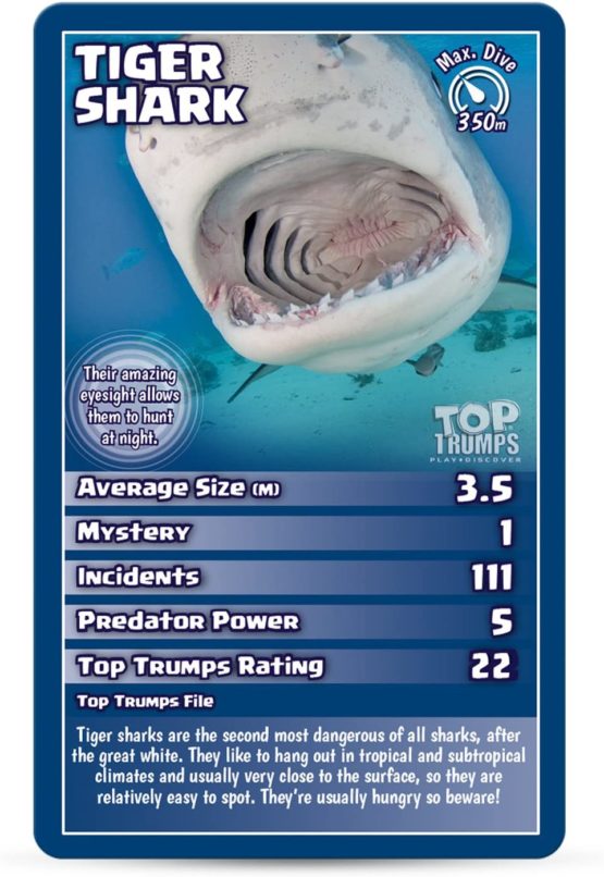 Top Trumps Sharks Card Game – BigaMart