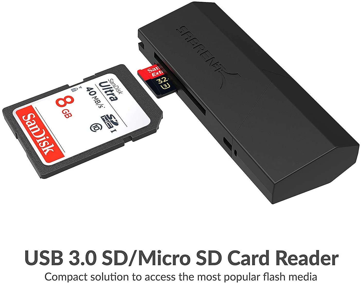 Sabrent SuperSpeed 2-Slot USB 3.0 Flash Memory Card Reader for Windows ...