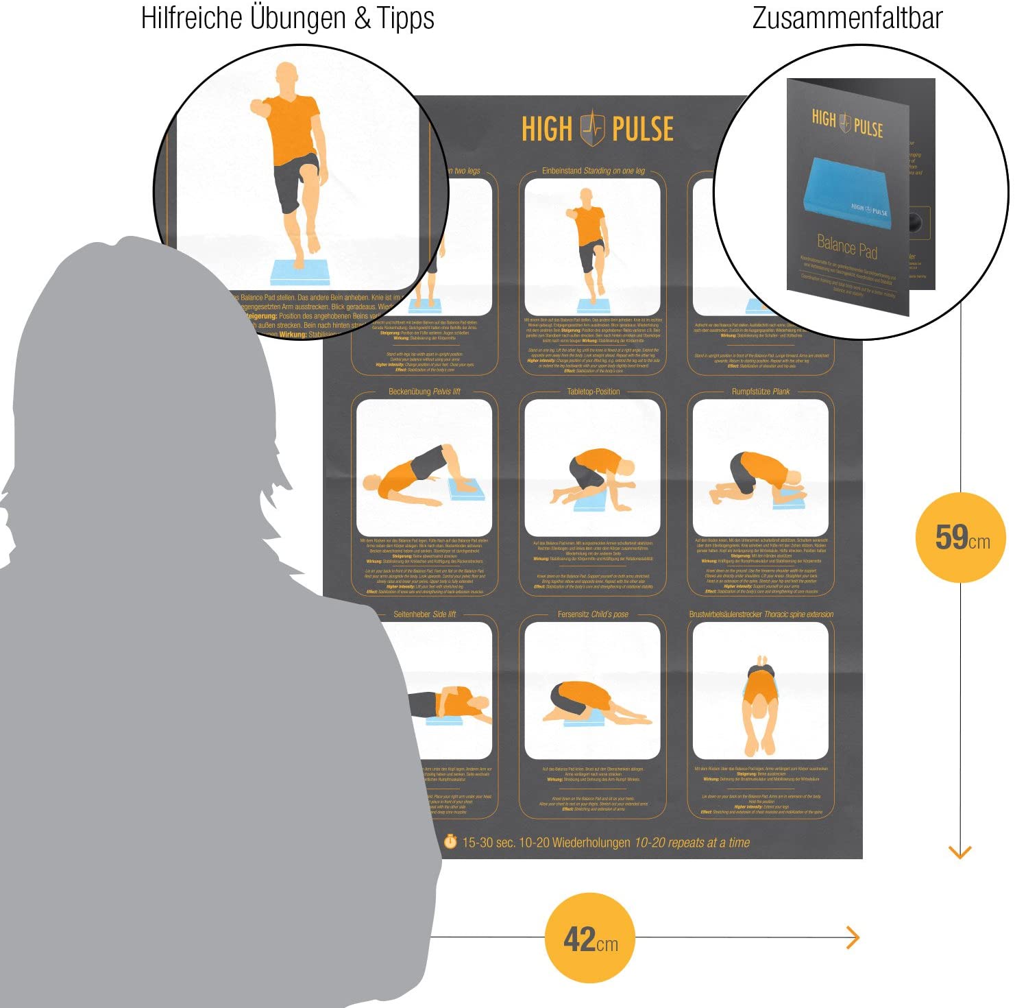 High Pulse Balance Pad + Exercise Poster – The Joint-Protecting ...